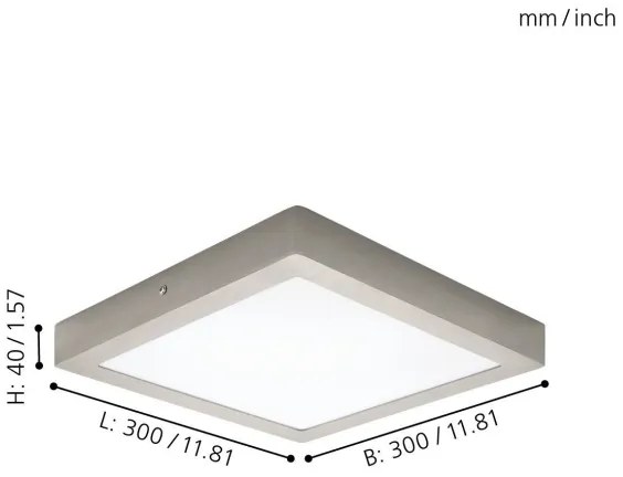 Eglo 94528 - LED Stropní svítidlo FUEVA 1 LED/22W/230V