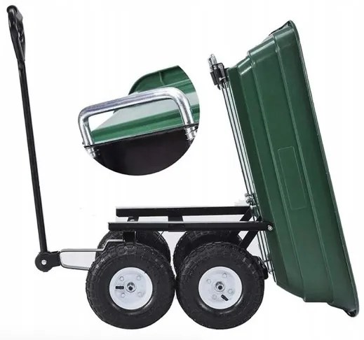 Vyklápěcí zahradní vozík s pevnou rukojetí