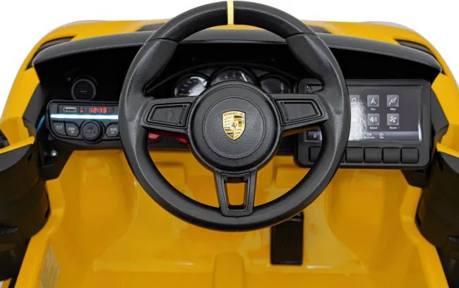 Elektrické autíčko Porsche Spyder RS 718 Lakýr žluté