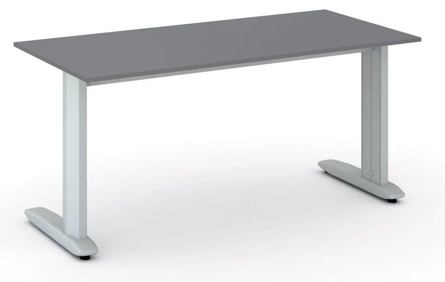 Kancelářský psací stůl PRIMO FLEXIBLE, 160x80 cm, grafit