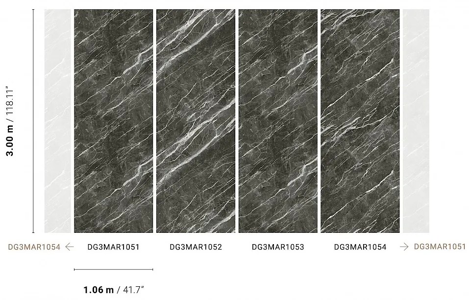 Vliesová fototapeta na zeď, Černý mramor, DG3MAR1054, Wall Designs III, Khroma by Masureel