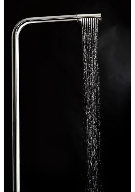 AMA Luxury Shower Venkovní sprcha Mercurio COLD leštěný nerez bez nezámrzného systému s ruční sprchou