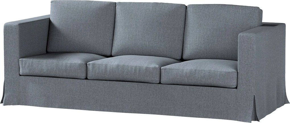Potah na pohovku IKEA Karlanda 3-místná nerozkládací, dlouhý barva šedá látka pletený vzor