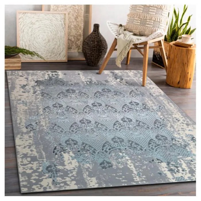 Kusový koberec Ubas modrý 140x190cm