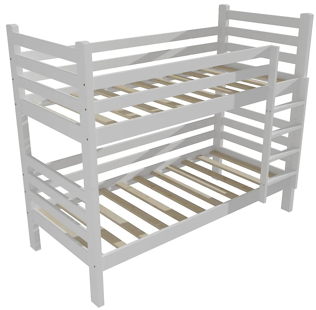 Vomaks Patrová postel M 007 NEW* Rozměr: 90 x 180 cm, Barva: surové dřevo, Prostor mezi lůžky: 80 cm