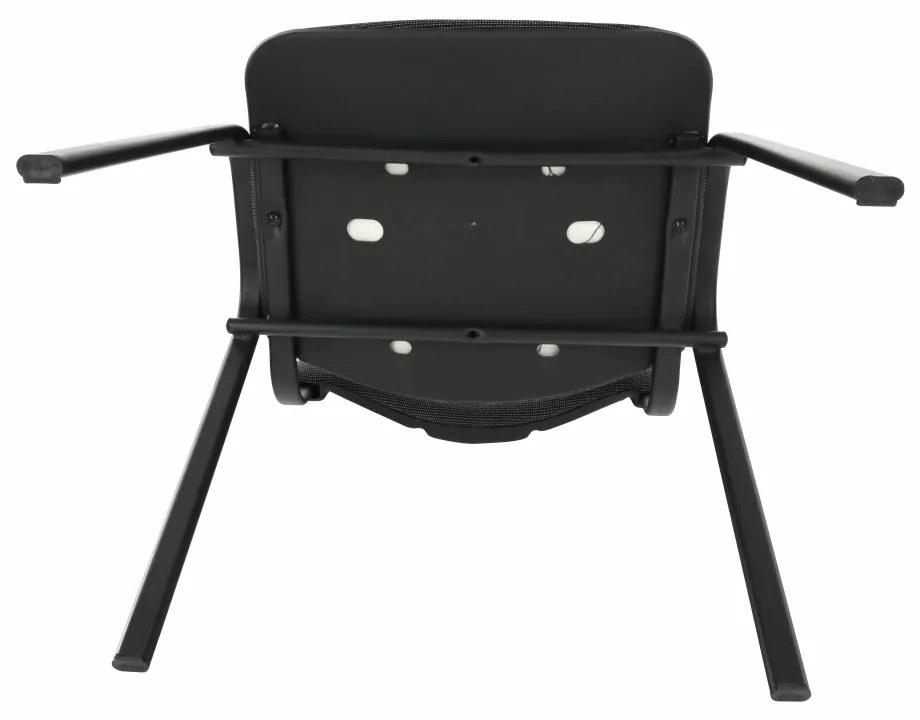Konferenční židle ISO NEW látka C26 šedá, kov a plast černý