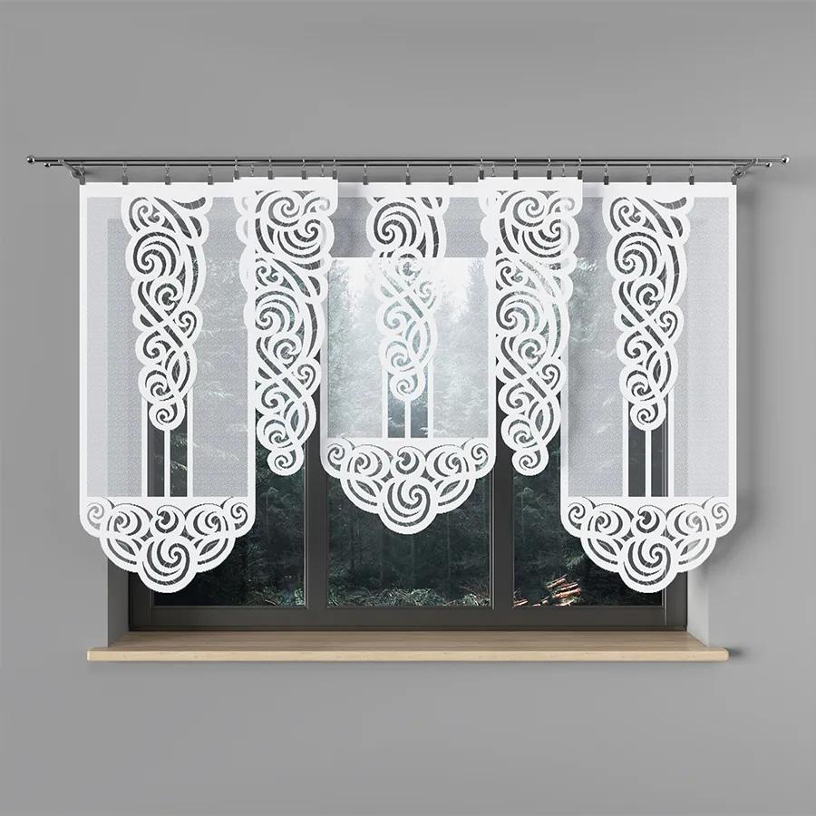 Panelová dekorační záclona na žabky EWA bílá, šířka 60 cm výška od 120 cm do 160 cm (cena za 1 kus panelu) MyBestHome Rozměr: 60x140 cm