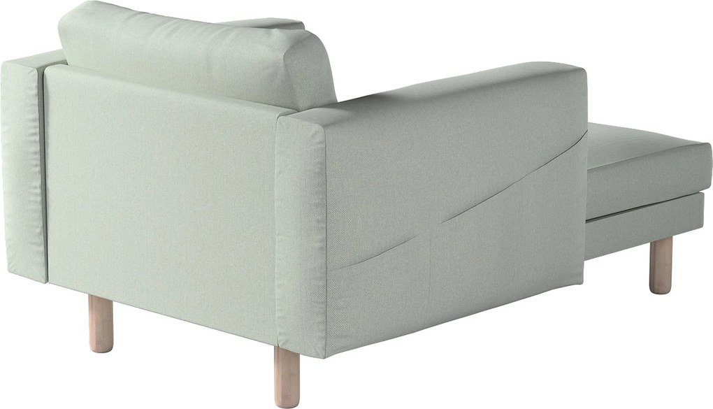 Potah na IKEA Norsborg šezlong s loketními opěrkami barva modrá látka pletený vzor