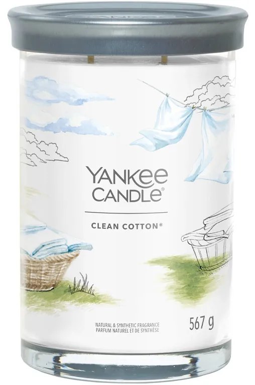 Yankee Candle – Signature Tumbler svíčka Clean Cotton (Čistá bavlna) Velikost: střední 340 g