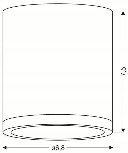 LED Stropní svítidlo TUBA LED/5W/230V bílá/béžová
