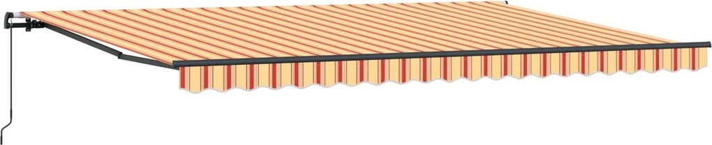 Stahovací markýza Žlutá a oranžová 500 × 300 cm 3331247