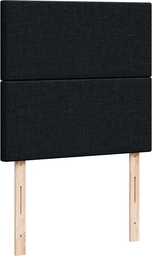 Box spring postel s matrací černá 90x190 cm textil 3292638