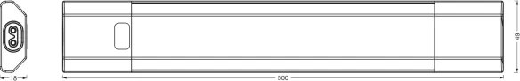 Osram - LED Stm podlinkové svítidlo se senz LINEAR EDGE LED/8W/230V 50 cm černá
