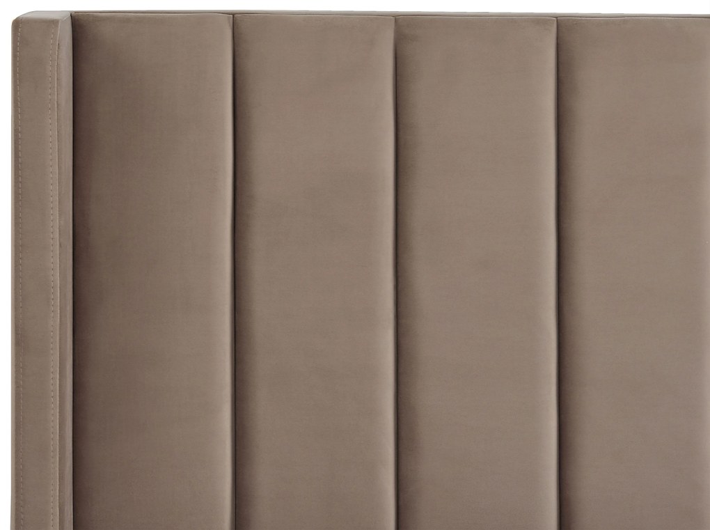 Sametová postel 180 x 200 cm taupe VILLETTE Beliani