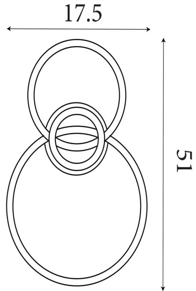 Searchlight 62793BK - LED Stmívatelné stropní svítidlo TRIPLE LED/25W/230V