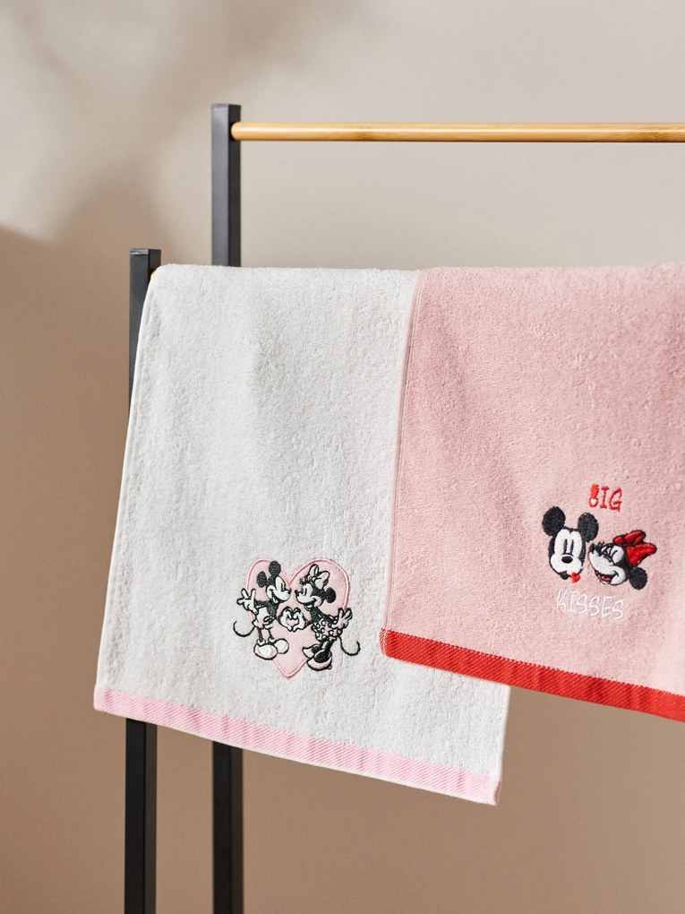 Sinsay - Ručník 2 pack Mickey Mouse - pastelová růžová