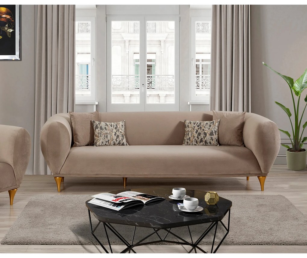 Hanah Home Třímístná pohovka MEBLON krémová 867UNQ1551