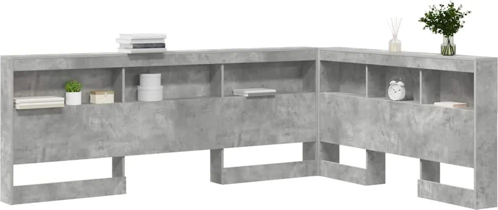 Úložné čelo postele Betonově šedá Kompozitní dřevo 3335496
