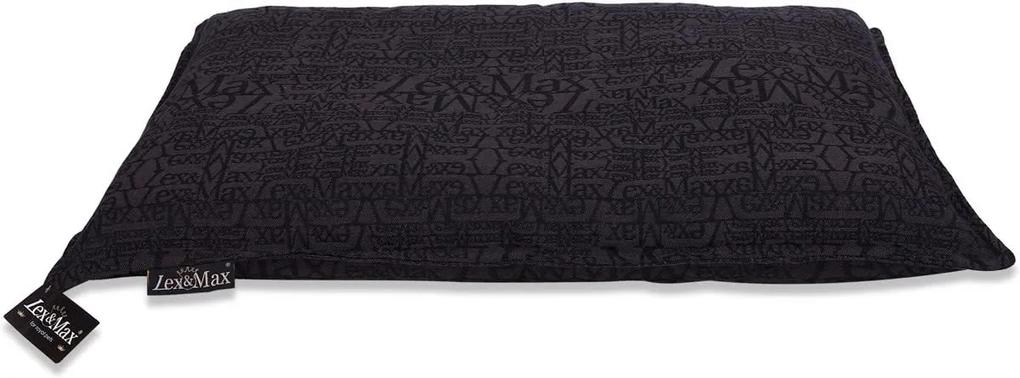Lex & Max Luxusní potah na polštář pro psa Lex & Max Chic 75 x 50 cm | antracit