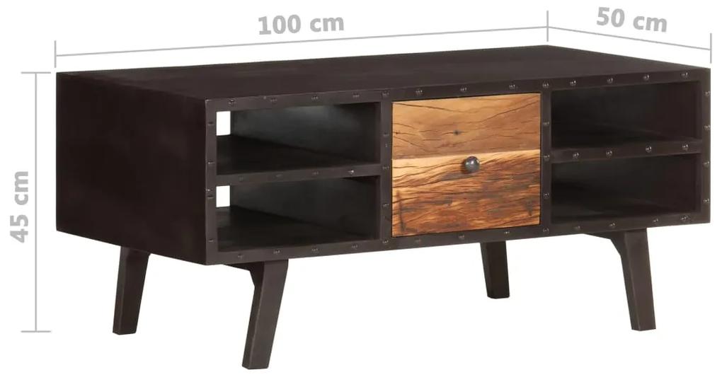 vidaXL Konferenční stolek 100 x 50 x 45 cm masivní recyklované dřevo