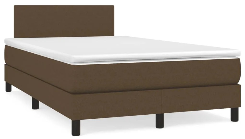 Box spring postel s matrací tmavě hnědá 120x190 cm textil 3269712