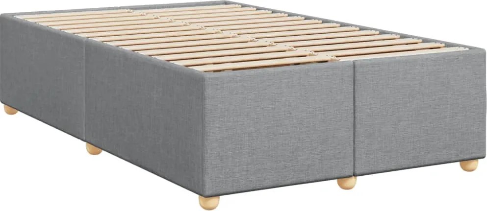 Box spring postel s matrací světle šedá 120 x 200 cm textil 3286640