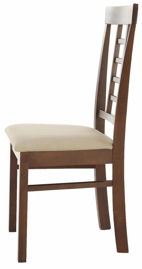 Kondela Jídelní židle, ořech / béžová, OLEG NEW