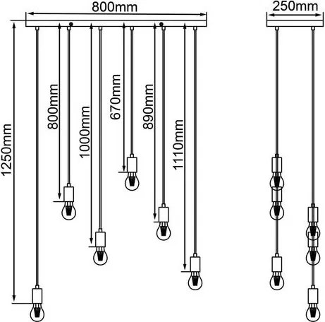 Brilliant 99542/76  Stropní závěsné svítidlo RUSTIK černé + DŘEVO