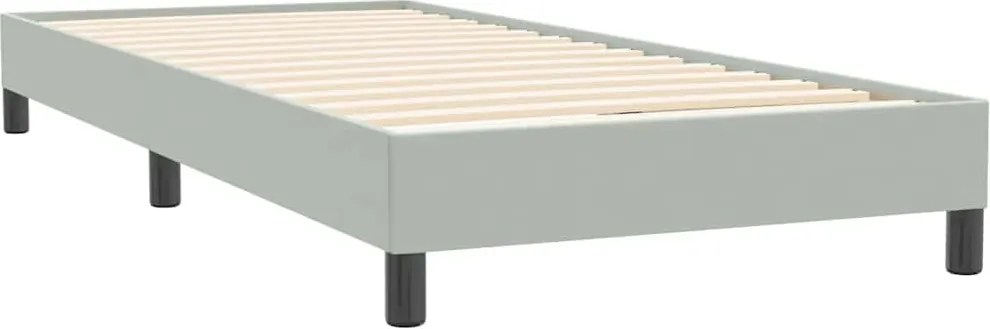 Postel Box Spring bez matrace světle šedá 80x220 cm samet 3315849