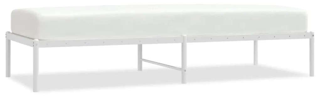 vidaXL Kovový rám postele bílý 75 x 190 cm