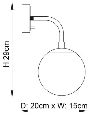 Endon 106664 - Nástěnné svítidlo ONTARIO 1xE14/7W/230V černá/kouřová