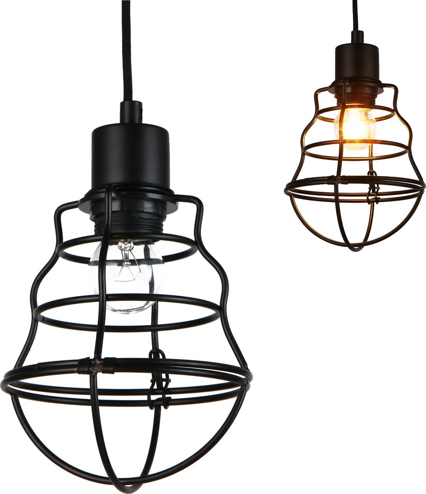 Visací lampa Industry černá
