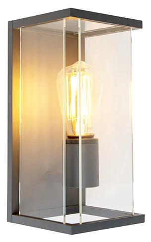 Moderní nástěnná lampa tmavě šedá IP54 - Zaandam
