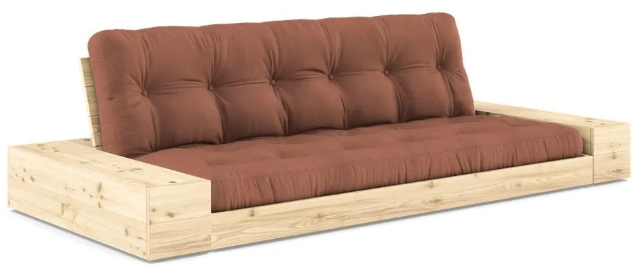Rozkládací pohovka v cihlové barvě 244 cm Base – Karup Design