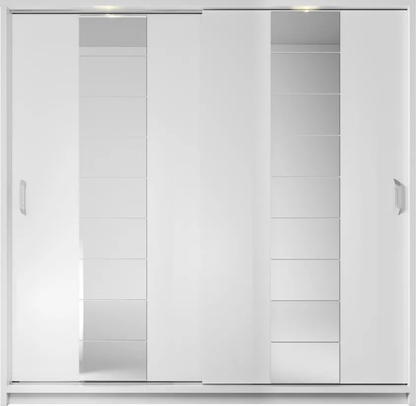 Šatní skříň 14 ARTI 220 zrcadlo bílá