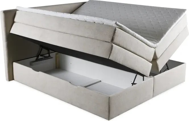 Kontinentální boxspring postel ANNA 200x220, šedá (gerra 90)