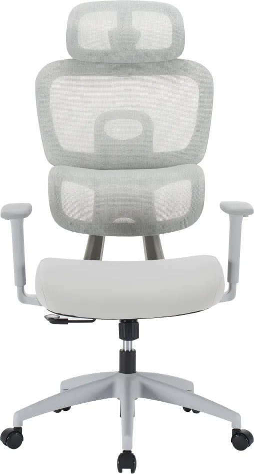 Ergonomická kancelářská židle NEONIT - šedá síťovina / nosnost 150 kg