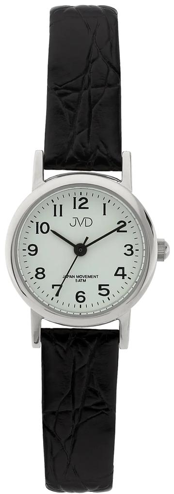 Dámské společenské náramkové hodinky JVD steel J4010.2 na koženém pásku