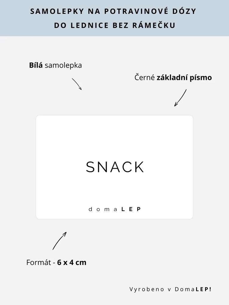SNACK - Samolepka na dózy do lednice, 6 x 4 cm