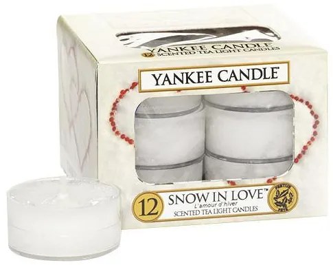 Yankee Candle Čajové svíčky Yankee Candle 12ks - Snow In Love, bílá barva, vosk