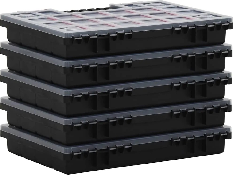 Organizéry na součástky 10 ks 34,5 x 25 x 5 cm polypropylen 3106443