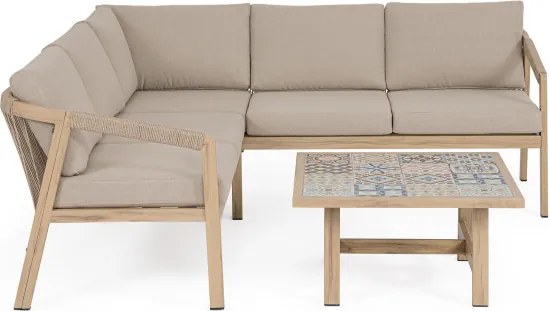BIZZOTTO Zahradní set rohové pohovky a stolku KALIMERA hnědý 0664133