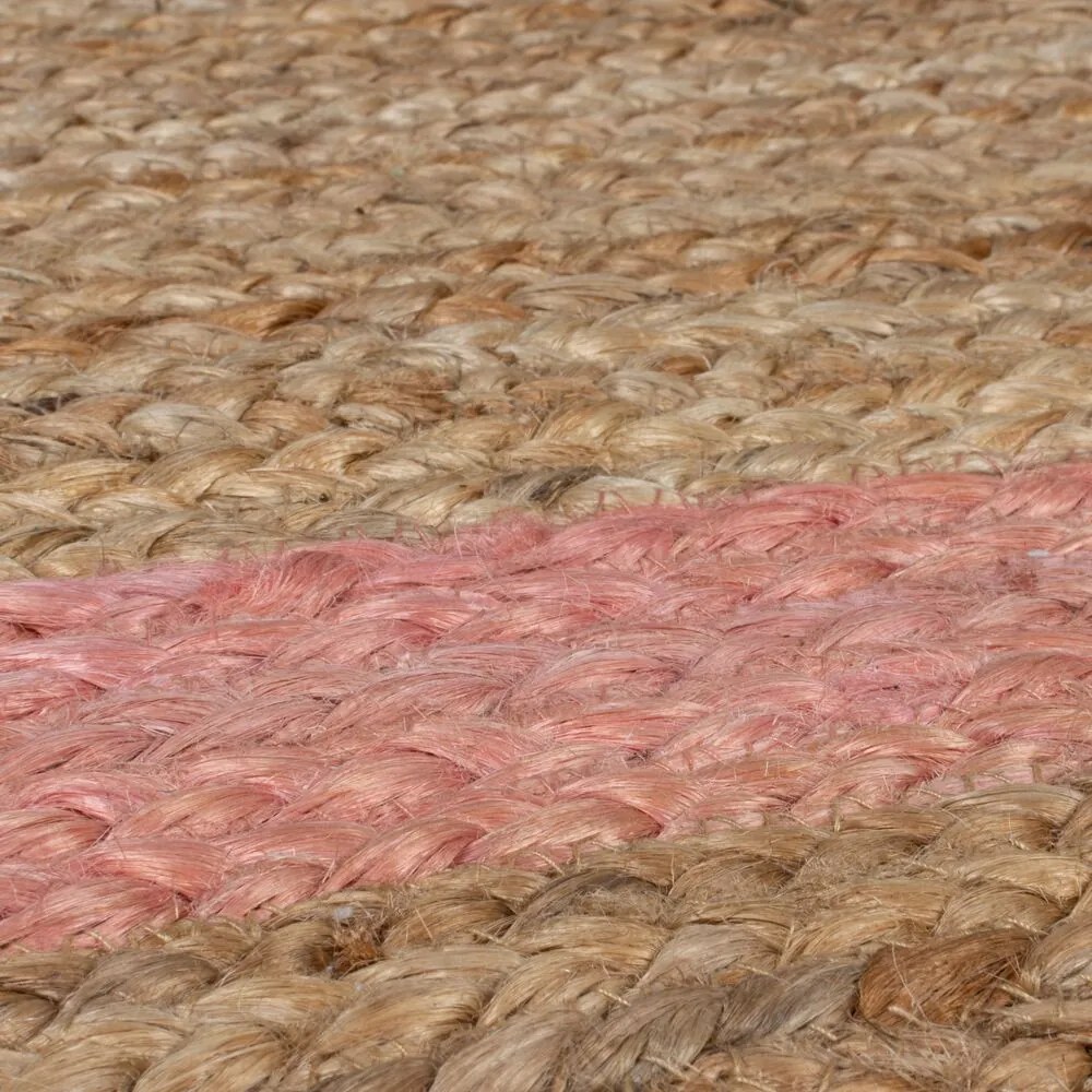 Flair Rugs koberce Kusový koberec Grace Jute Natural/Pink - 160x230 cm