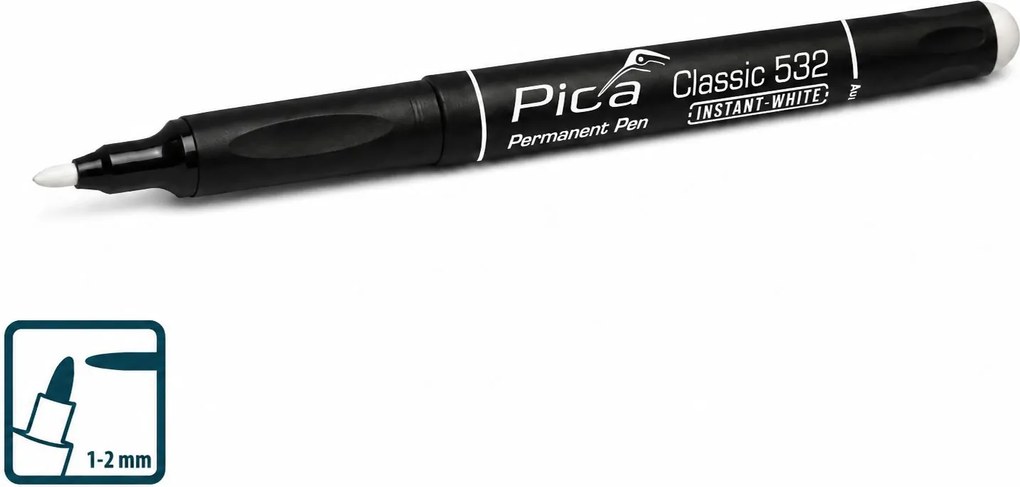 Pica Marker Pica | Classic 532/52 - Bílý permanentní popisovač 1–2 mm