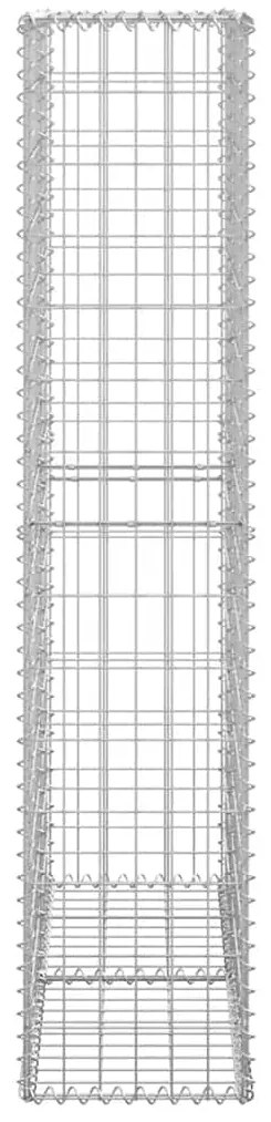 vidaXL Marketos Gabionový koš s víky z pozinkovaného drátu 150 x 100 x 30 cm