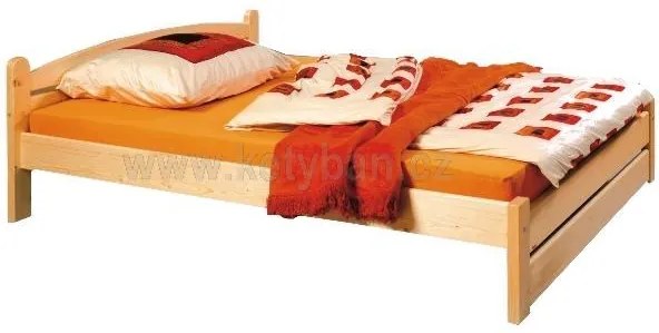 Gazel Dřevěná postel Thorsten - nízké čelo 200x140 Smrk