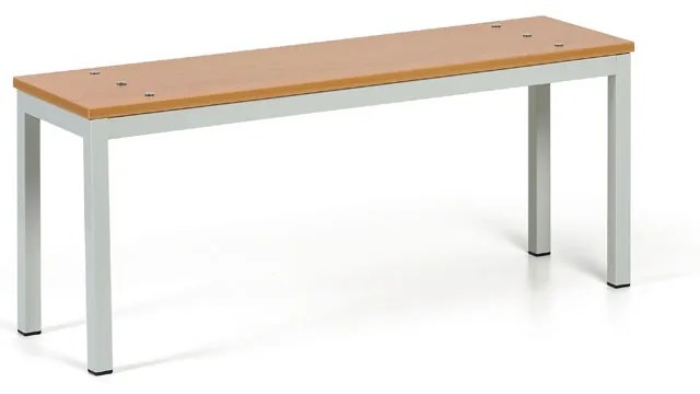 Šatní lavice, sedák - lamino, délka 1000 mm, šedé nohy, buk