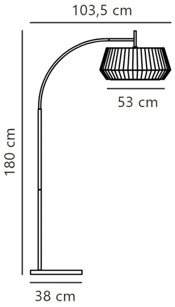 Nordlux - Stojací lampa DICTE 1xE27/60W/230V černá/bílá