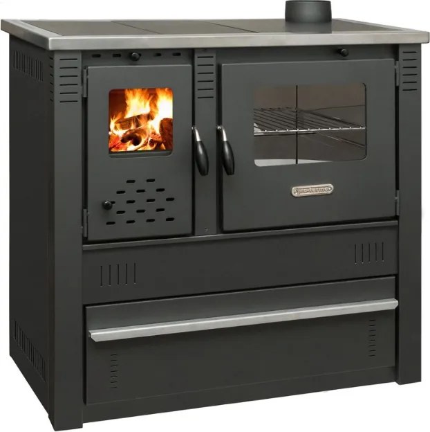 Sporák na tuhé palivo Pro PANONIA Steel, 10 kW, černý, pravý vývod