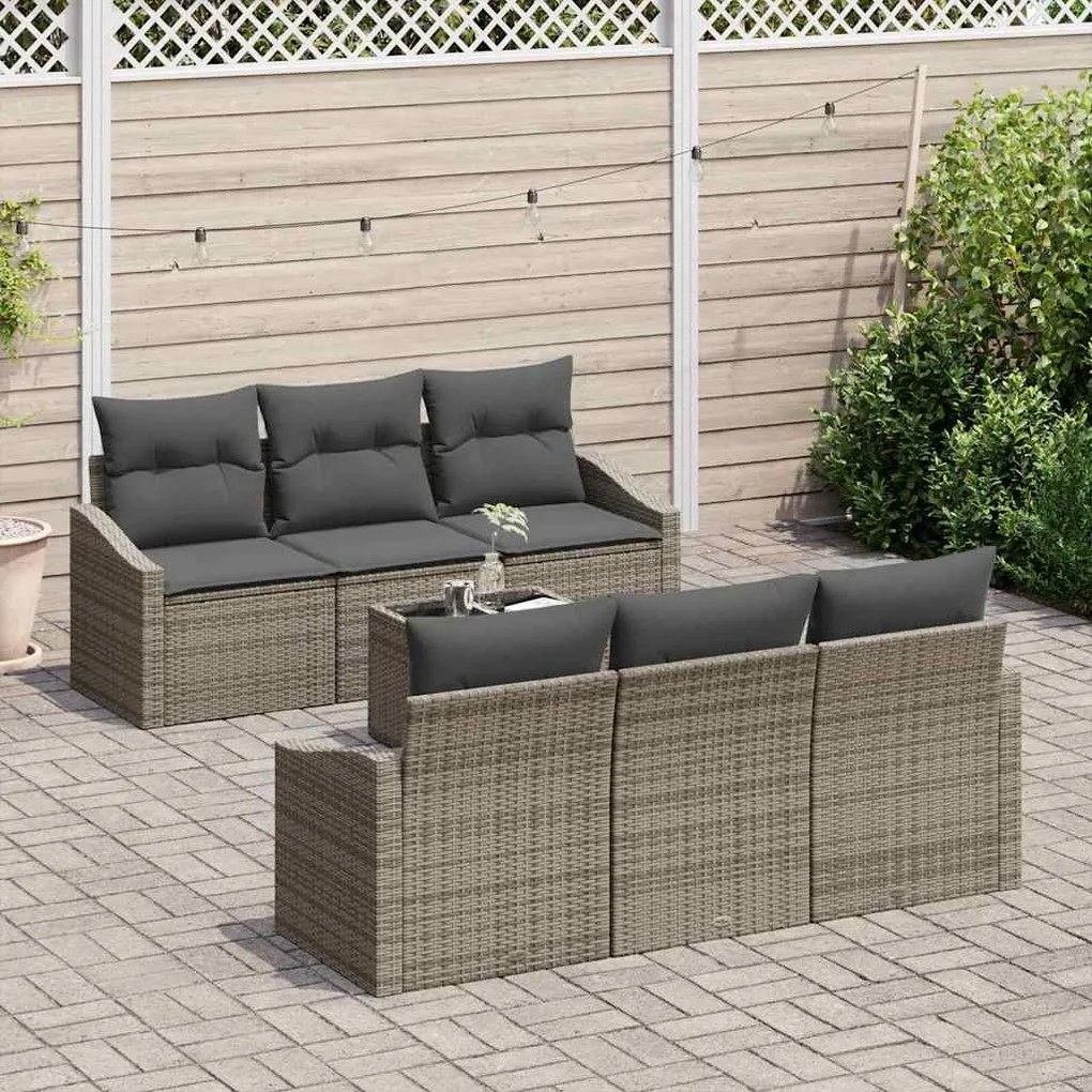 Set pohovek 7 ks Šedá polyratan 3355278